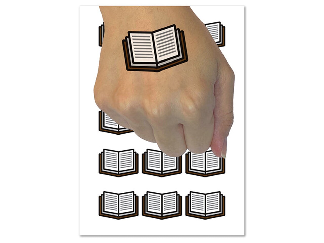 Open Book Reading Symbol Temporary Tattoo Water Resistant Fake Body Art ... Open Book Reading Symbol Temporary Tattoo Water Resistant Fake Body Art ...